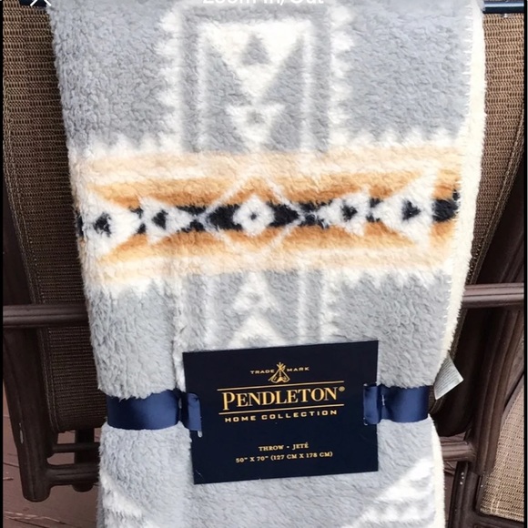 Pendleton | Bedding | Pendleton Sherpa Throw Gray Nwt 5x70 | Poshmark